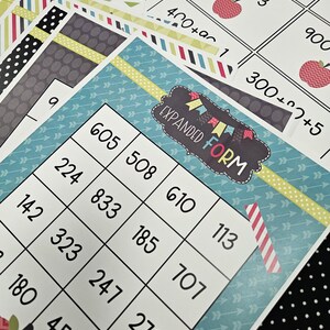 Expanded Form Bingo Game for Students, Math Games for School, 2nd 3rd ...