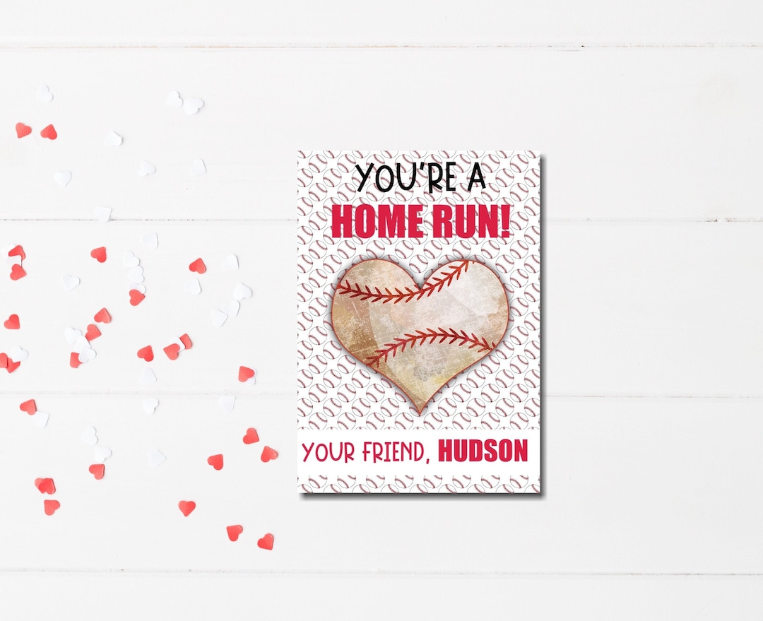 Baseball Valentine's Day Cards for Kids, Baseball Valentines, Boy ...