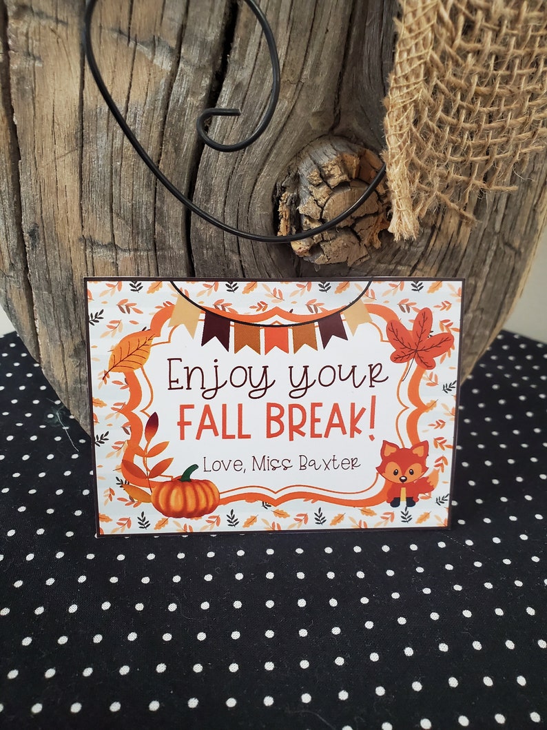 Fall Break Gift Tags Fall Gift Tags Printable Gift Tags for - Etsy