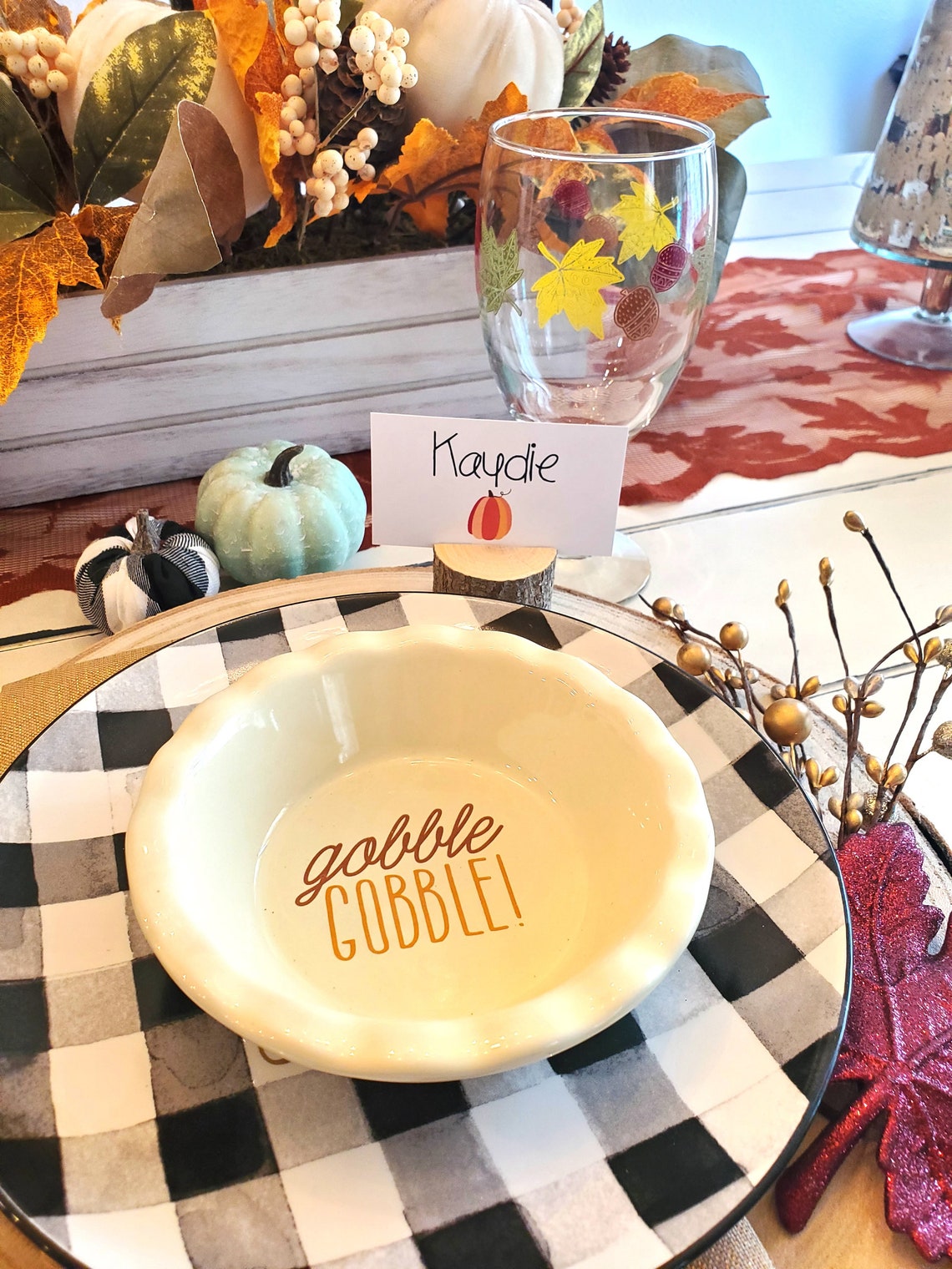 Dinner Place Setting Name Cards, Thanksgiving Place Setting Name Cards ...