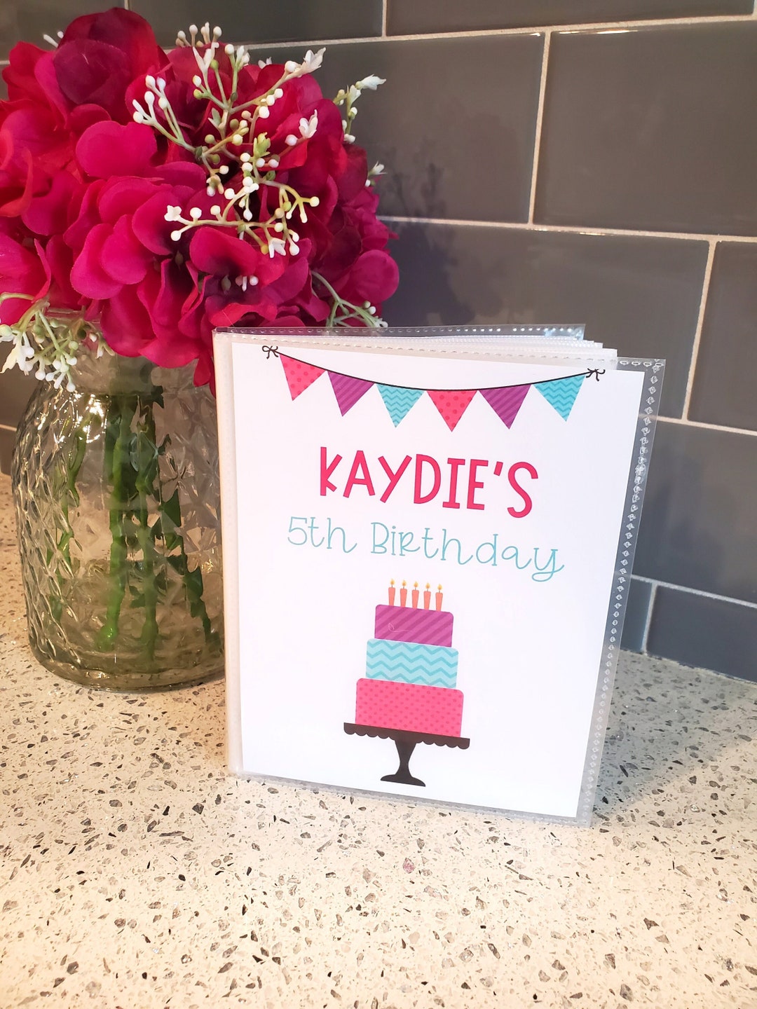 Girls Birthday Photo Album, Kids Photo Album for Birthdays, 1st ...