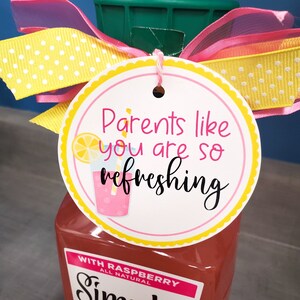 Parents Like You Are so Refreshing Lemonade Gift Tags, Lemonade Tags ...