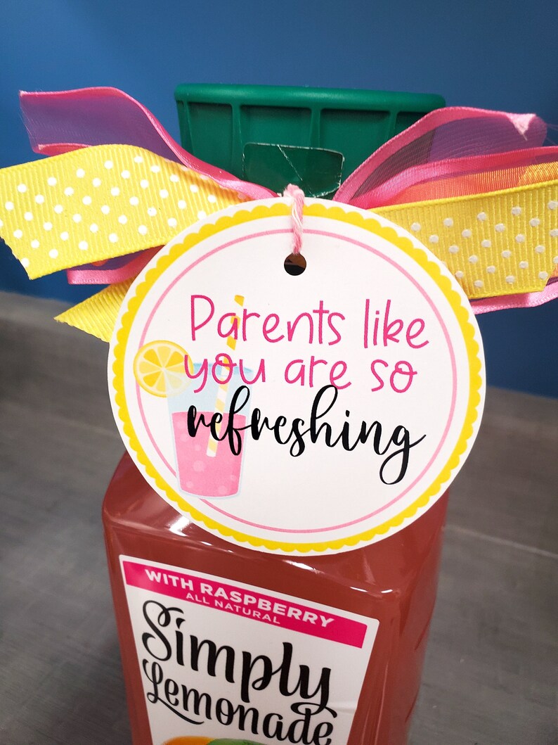 Parents Like You Are so Refreshing Lemonade Gift Tags, Lemonade Tags ...
