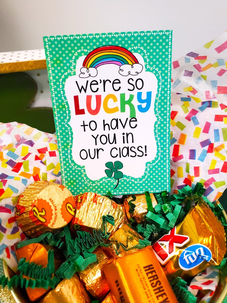 Student St. Patrick's Day Gift Tags, We're so Lucky to Have You in Our ...