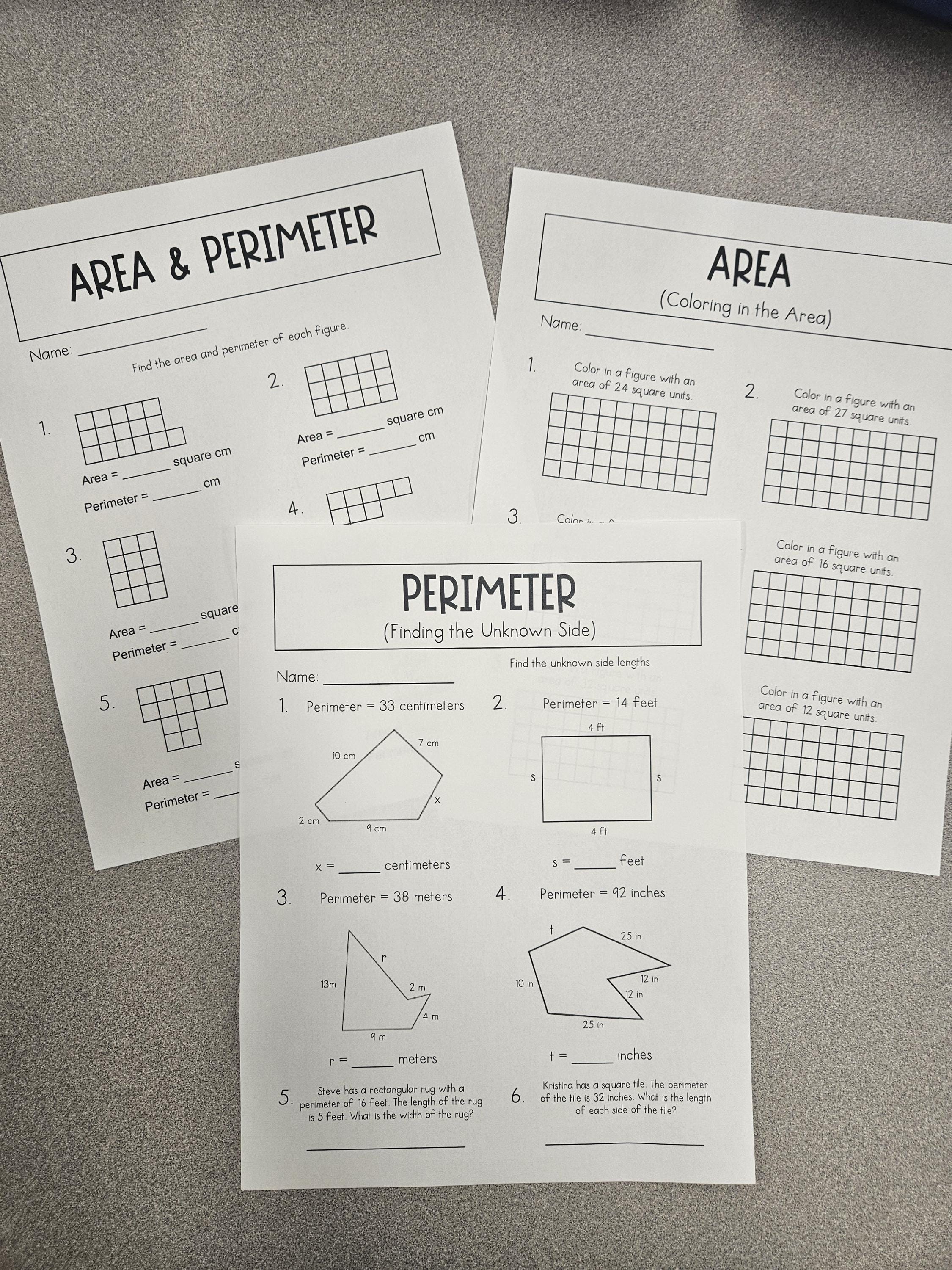 3rd Grade Math Worksheets, Math Bundle for 3rd Grade, 134 Pages, Math ...