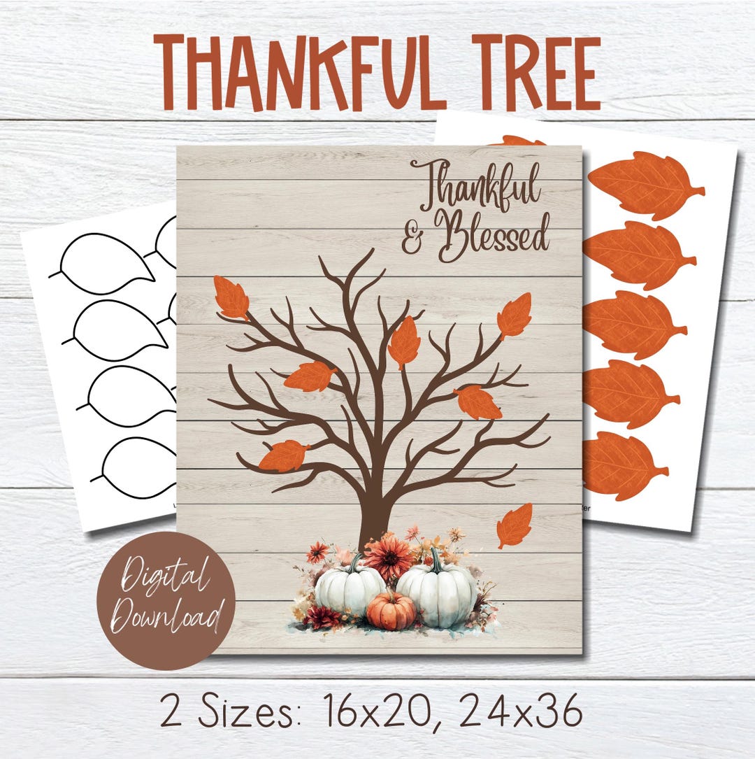 Thanksgiving/fall Gratitude Tree Kids Activity, Classroom and Family ...