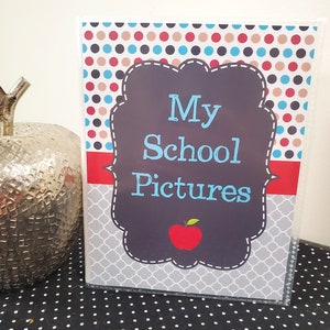 Personalized School Photo Album: Vinyl Memory Scrapbook (4x6, 5x7, 8x10 ...