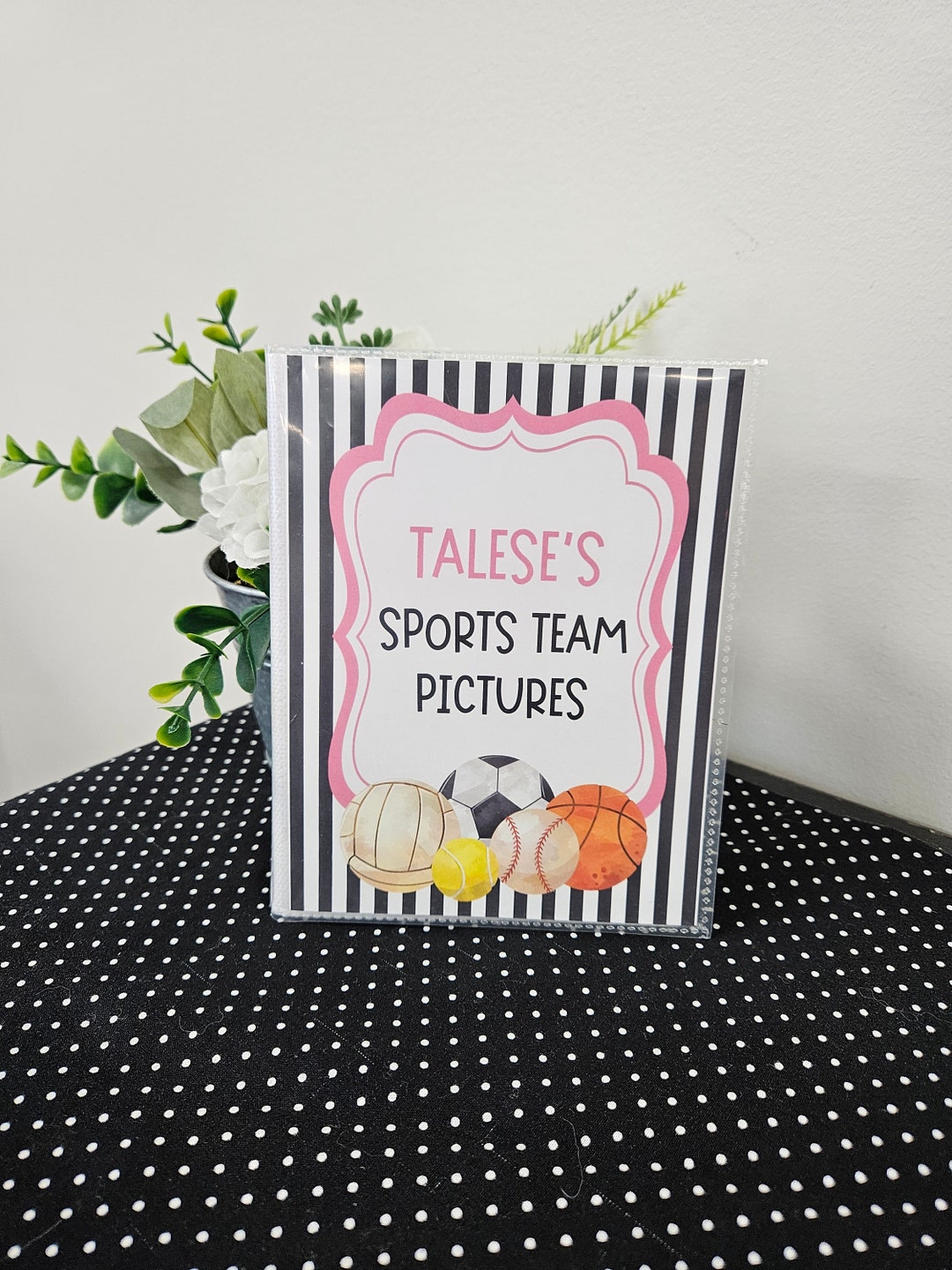 Girls Sports Photo Album, Kids Photo Albums for Sports, Pink Sports ...