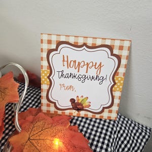 Happy Thanksgiving Gift Tags, Printable Tags for Thanksgiving, Digital ...