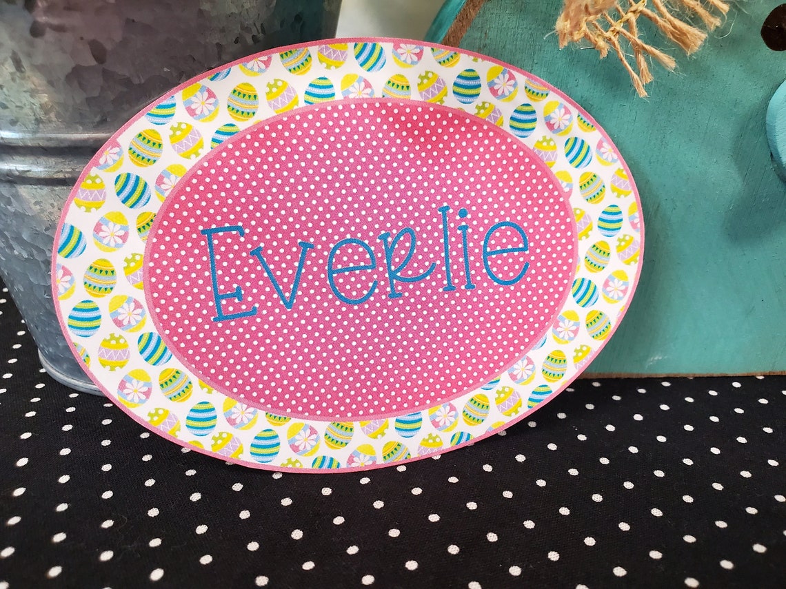 Editable Easter Egg Name Tags for Easter Baskets, Easter Basket Name ...