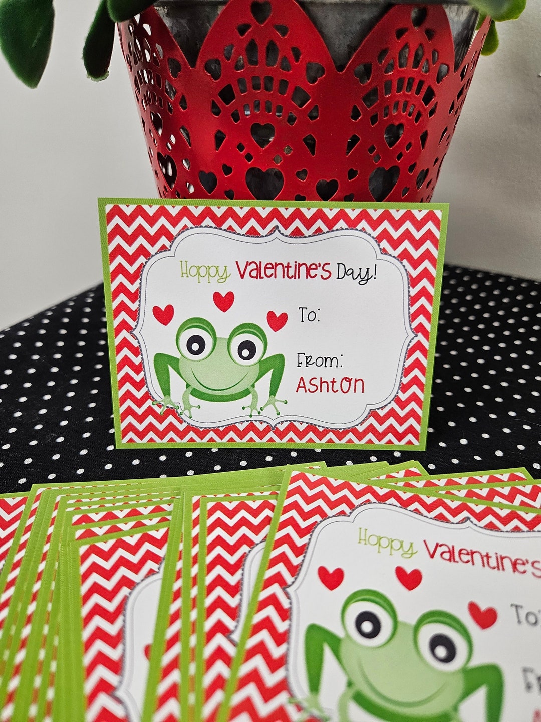 Frog Valentines for Kids, Kids Valentine's Day Cards, Frog Valentine ...