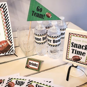 Football Game Day Bundle Pack, Football Printables, the Big Game ...
