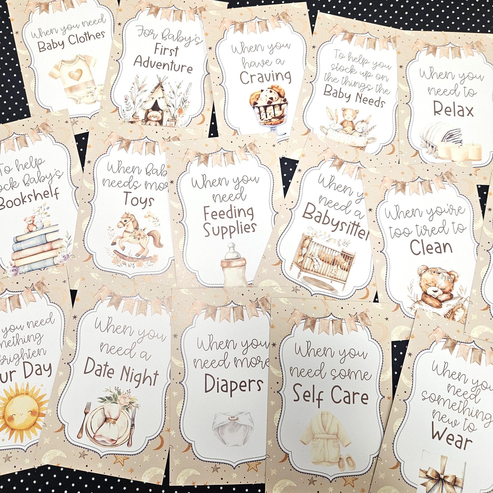 Printable Baby Gift Card Book, Gender Neutral Baby Shower Gift, Gift ...