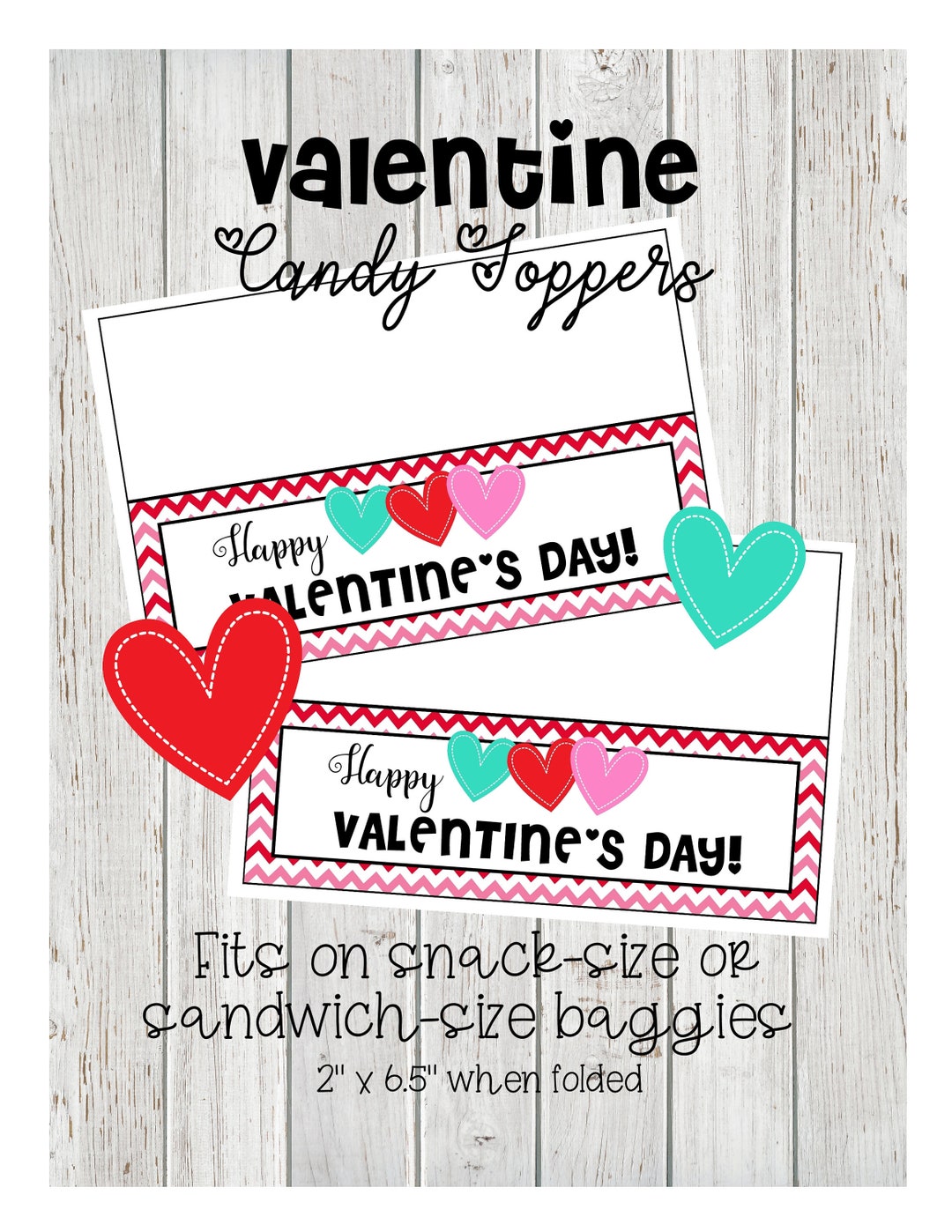 Valentine Bag Topper, Valentine Snack Tag, Valentine Candy Bag Label ...