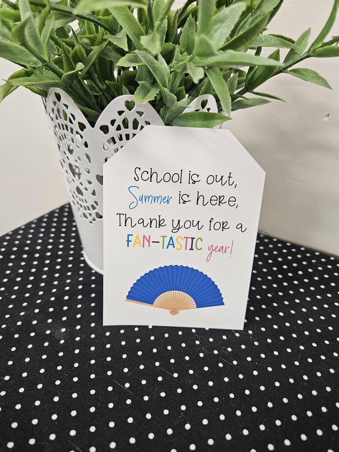 Fan Gift Tags for the End of the School Year, Handheld Fan Tags for ...