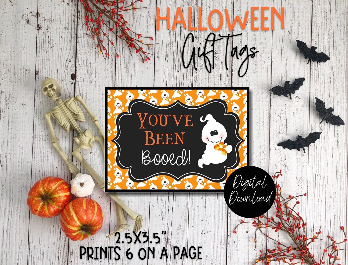 You've Been Booed Gift Tags, Ghost Halloween Gift Tags, You've Been ...
