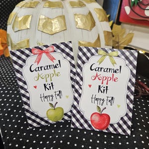 Caramel Apple Kit Gift Tags, Fall Gift Tags for Caramel Apples ...