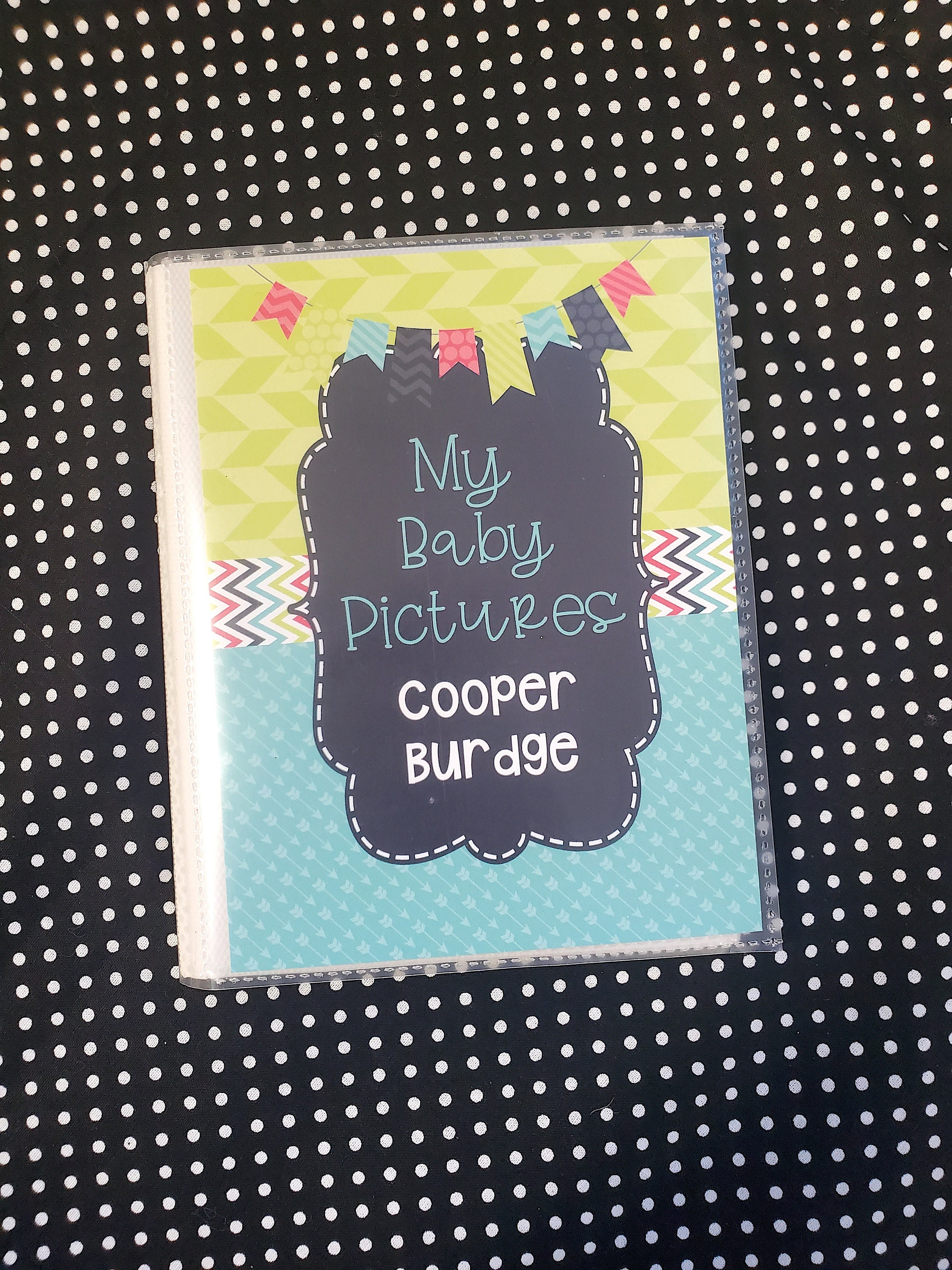 Baby Boy Photo Album 4x6 Vinyl Photo Book Blue & Green - Etsy