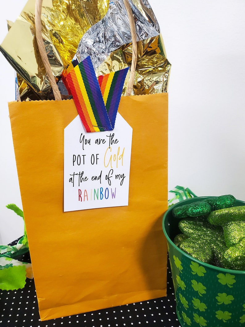 You Are the Pot of Gold at the End of My Rainbow Gift Tags, St. Patrick ...
