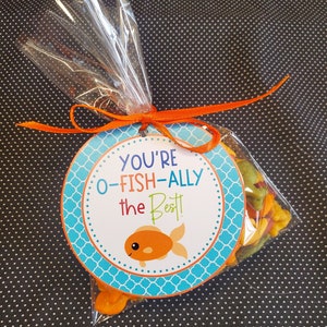 You're O-fish-ally the Best Gift Tags, Fish Gift Tags, Printable Fish ...