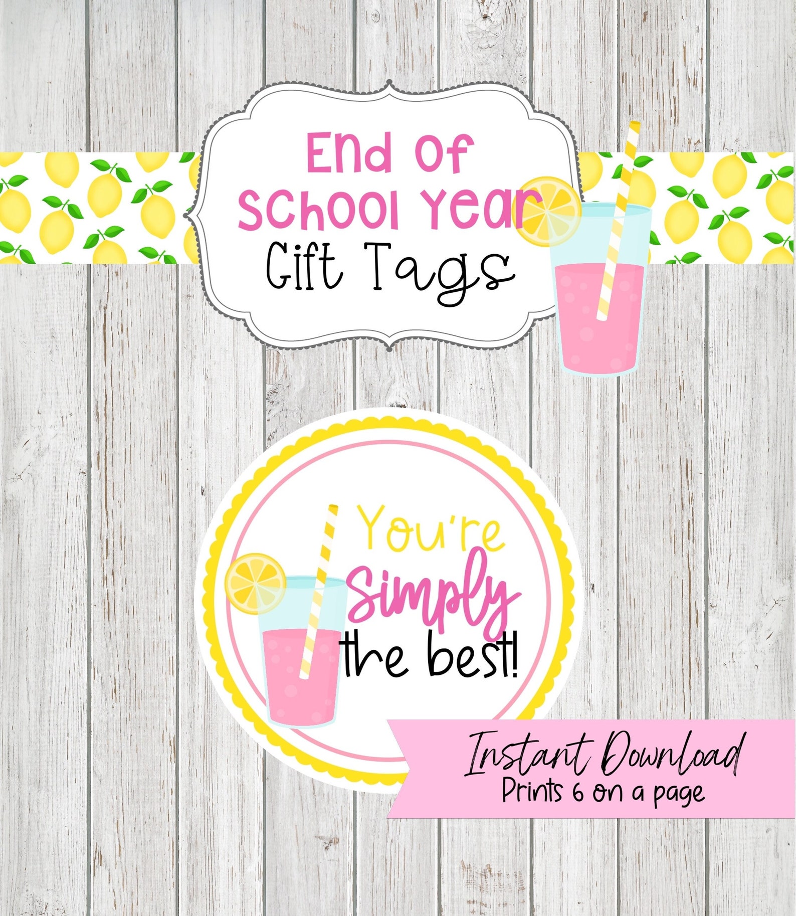 You're Simply the Best Gift Tags for Teachers or Parents | Etsy