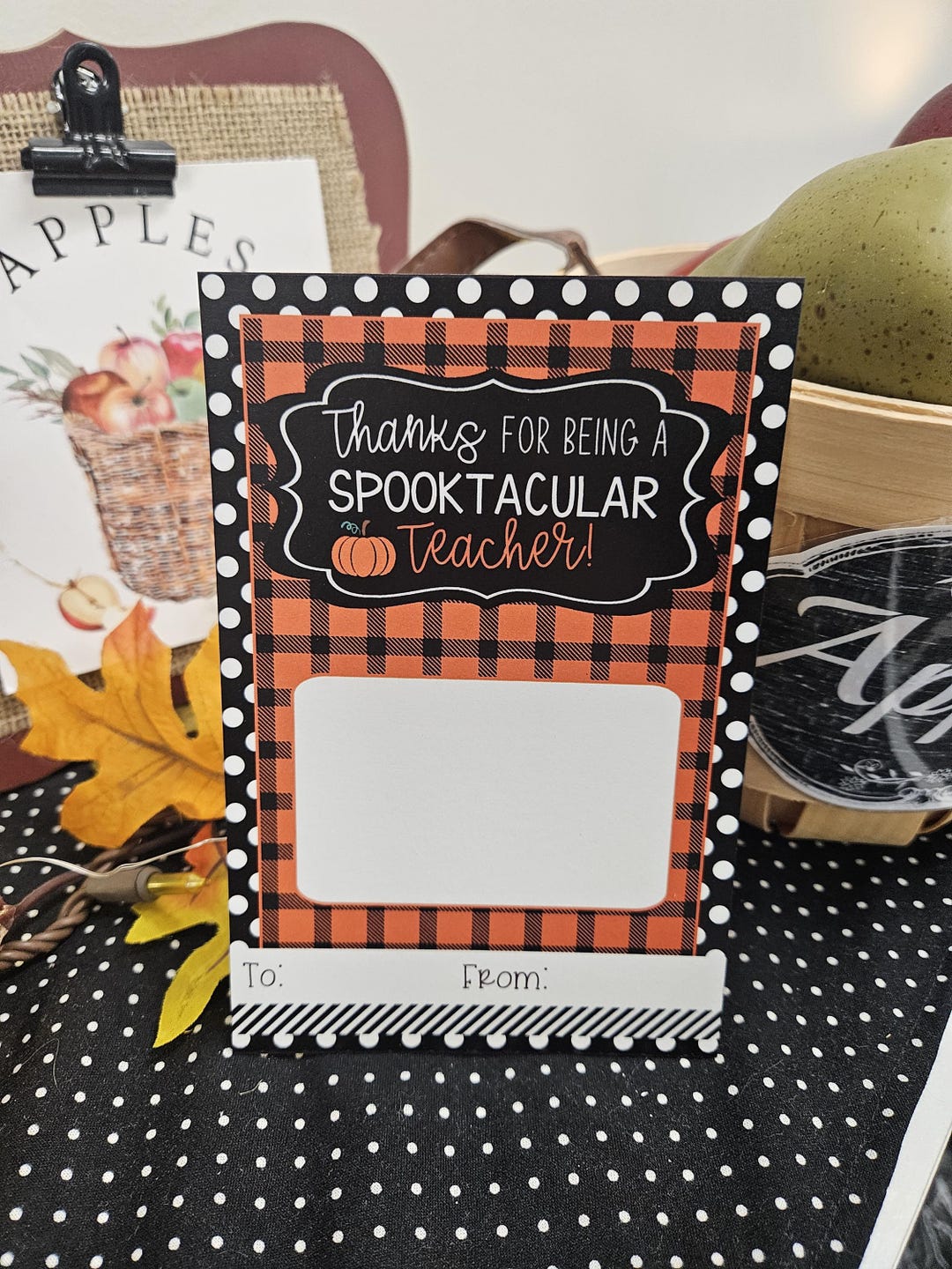 Halloween Gift Card Holder, Teacher Gift Card Holder, Halloween Teacher ...