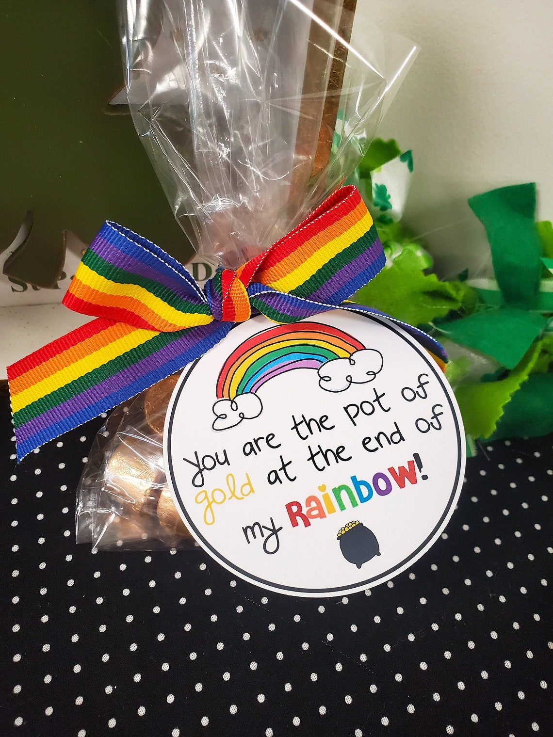 You Are the Pot of Gold at the End of My Rainbow Gift Tag, St. Patrick ...