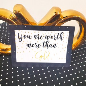 You Are Worth More Than Gold Gift Tags, St. Patrick's Day Printable ...