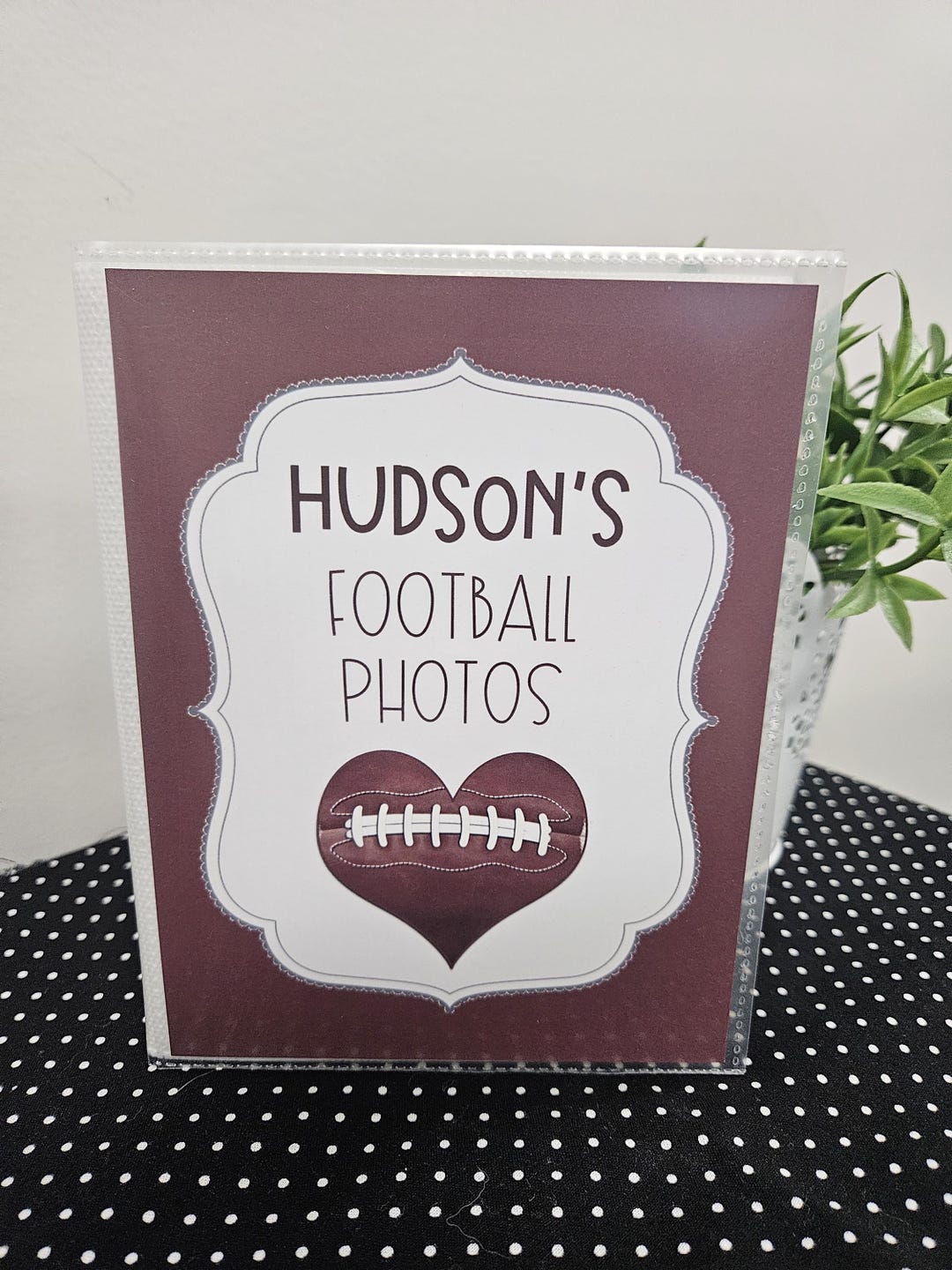 Football Photo Album, 4x6, 5x7, 8x10 Vinyl Photo Book, Boy Memory Book ...