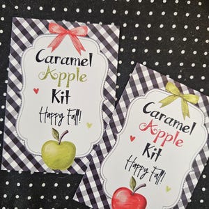 Caramel Apple Kit Gift Tags, Fall Gift Tags for Caramel Apples ...