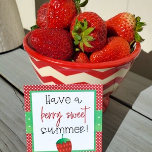 Have a Berry Sweet Summer Printable Gift Tags, You Are Berry Sweet Gift ...