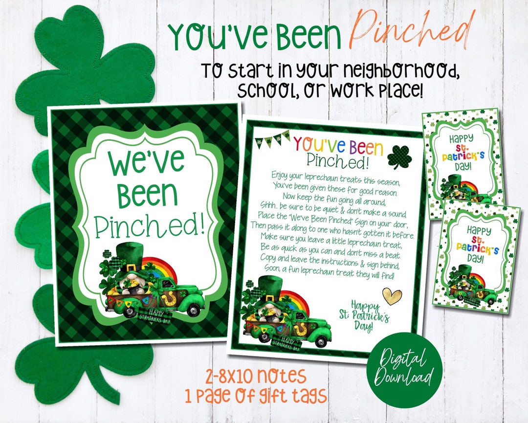 You've Been Pinched Neighborhood or Work St. Patrick's Day Activity ...