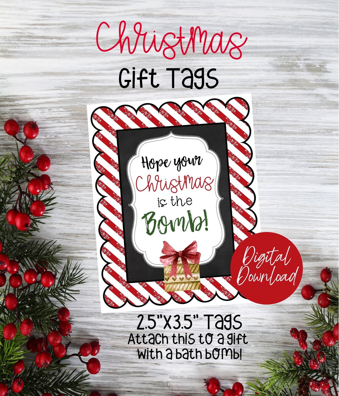 Bath Bomb Gift Tags for Christmas Hope Your Christmas is the | Etsy