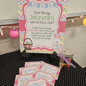 Guess How Many Jelly Beans Are in the Jar, Easter Guessing Game, Easter ...