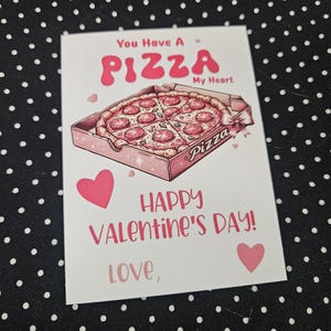 Printable Pizza Valentine’s Day Cards for Kids – Cute Classroom ...
