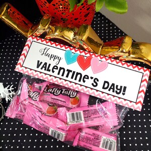 Valentine Bag Topper, Valentine Snack Tag, Valentine Candy Bag Label ...