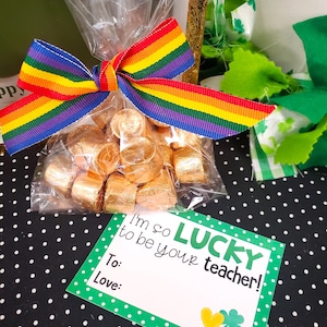 I'm so Lucky to Be Your Teacher Gift Tags, St. Patrick's Day Printable ...