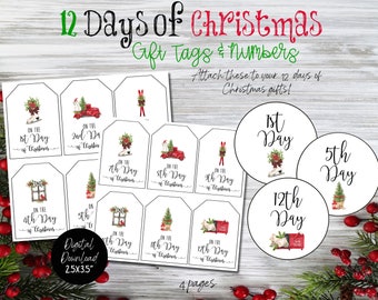12 Days of Christmas Nativity Countdown 12 Days of Christmas - Etsy UK
