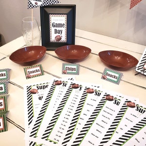 Football Game Day Bundle Pack, Football Printables, the Big Game ...