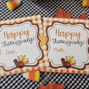 Happy Thanksgiving Gift Tags, Printable Tags for Thanksgiving, Digital ...