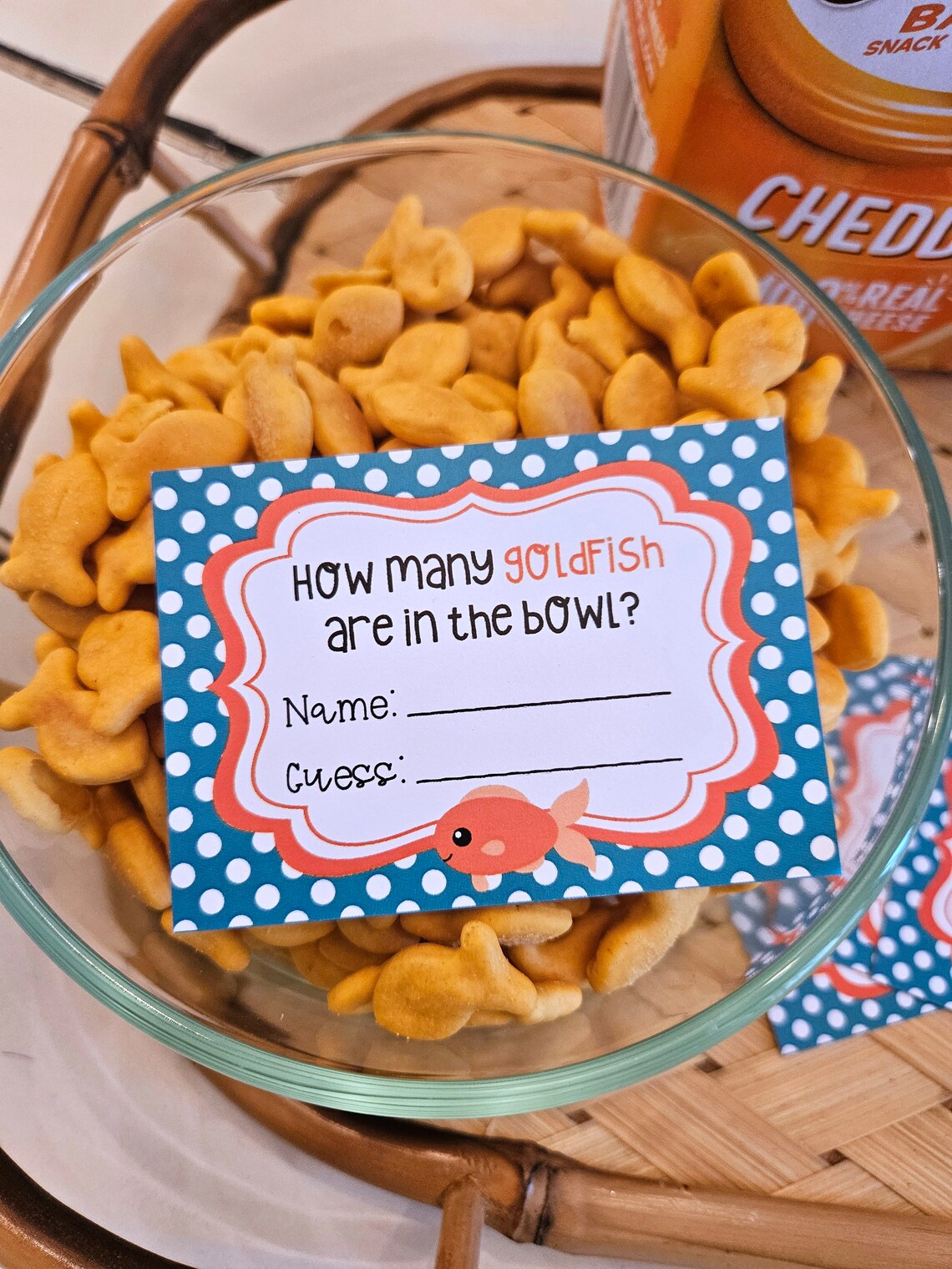 Goldfish Estimating Game, Guess How Many Goldfish Are in the Bowl, Kids ...