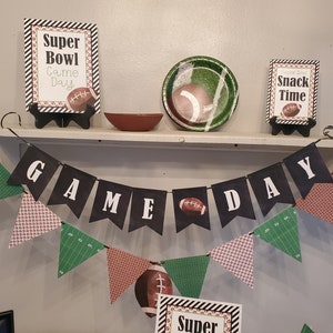 Football Game Day Bundle Pack, Football Printables, the Big Game ...
