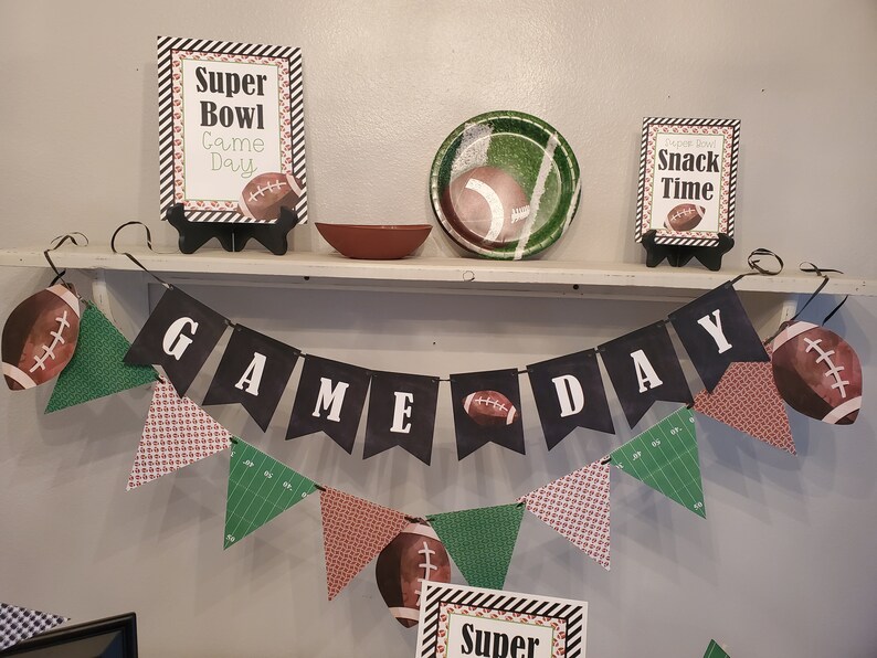 Football Game Day Bundle Pack, Football Printables, the Big Game ...