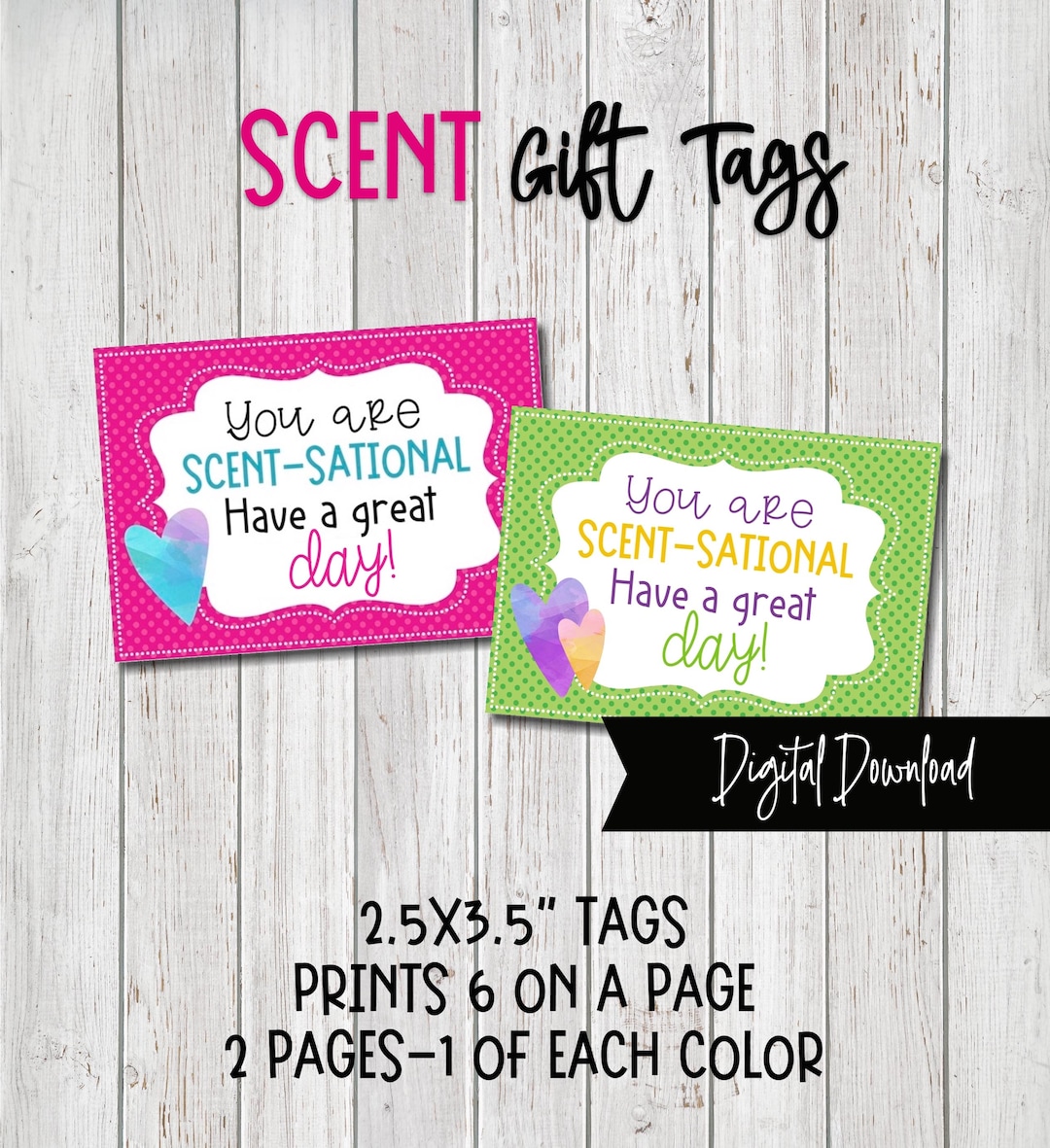 Scent Gift Tags, Scent-sational Gift Tags, Soap Tags, Candle Gift Tags ...