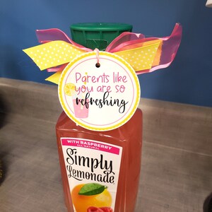 Parents Like You Are so Refreshing Lemonade Gift Tags, Lemonade Tags ...