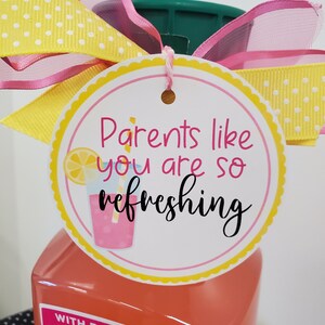 Parents Like You Are so Refreshing Lemonade Gift Tags, Lemonade Tags ...