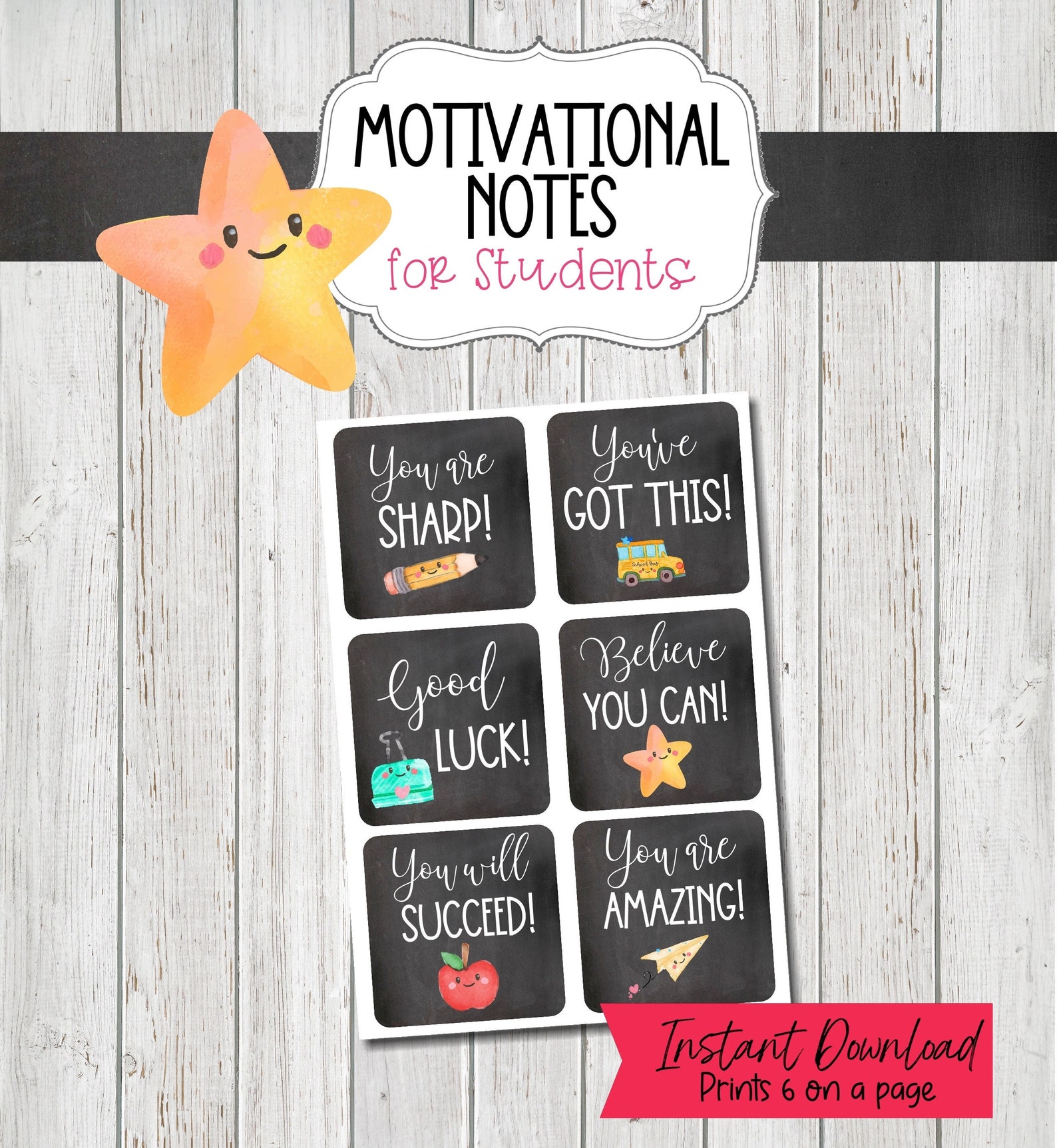 Student Motivational Notes, End of Year Testing Motivational Notes for ...