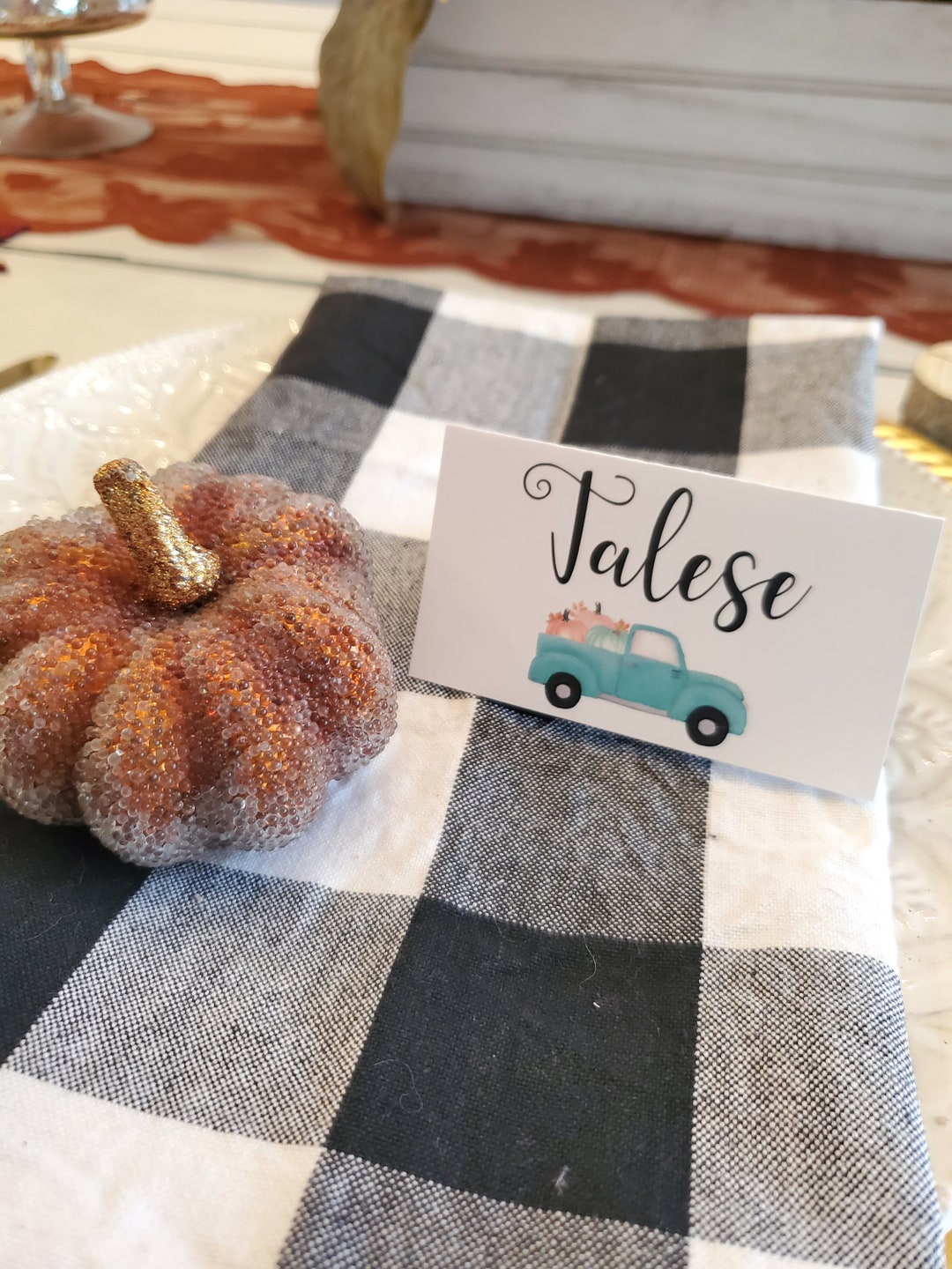 Place Cards for Thanksgiving Dinner, Place Cards, Thanksgiving Name ...