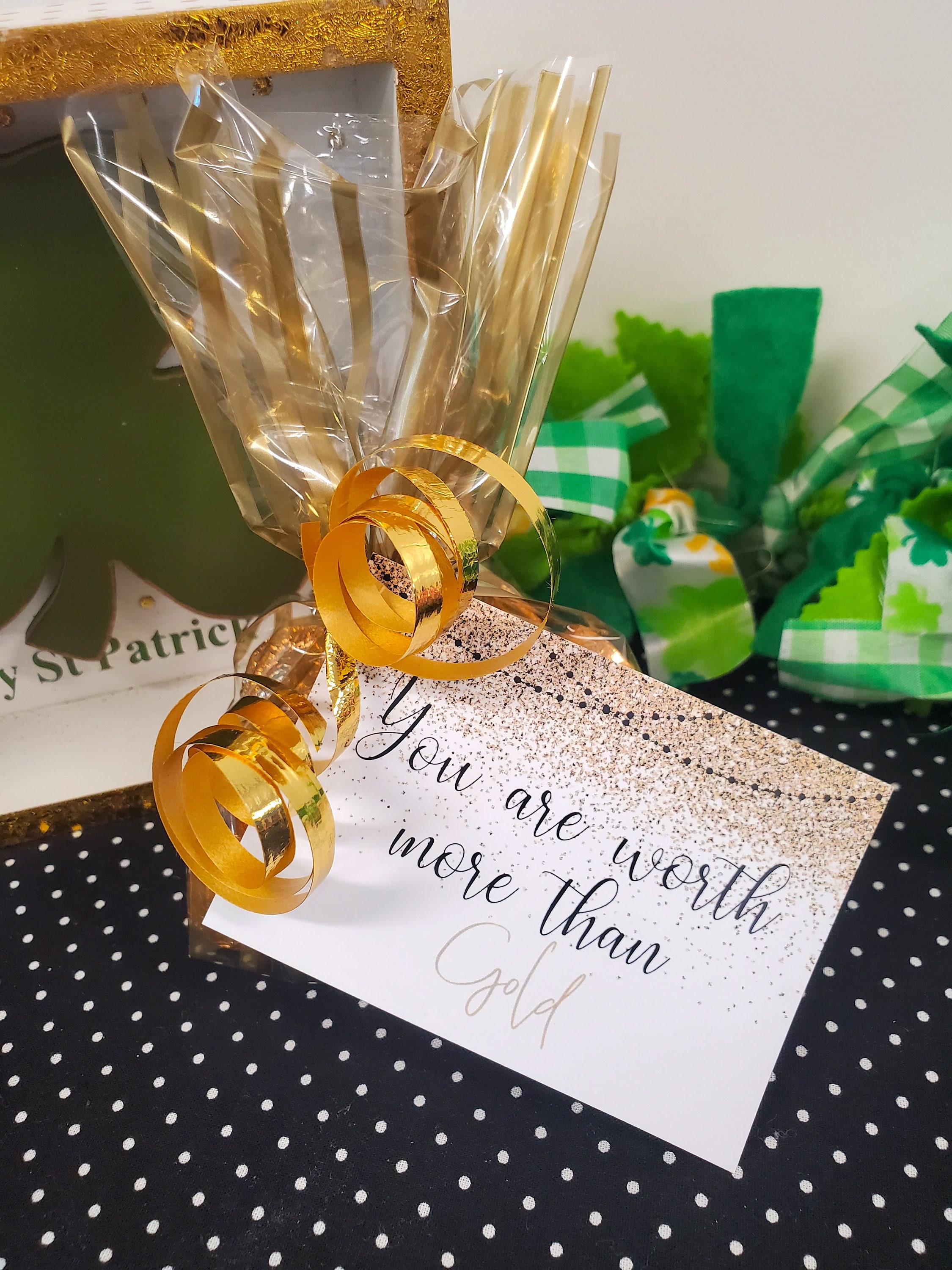 You Are Worth More Than Gold Gift Tags, St. Patrick's Day Gift Tags, St ...