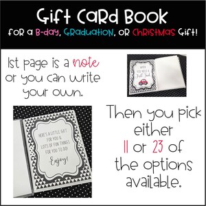 Christmas Gift Card Book, 4x6 Graduation Gift Card Holder, Birthday ...
